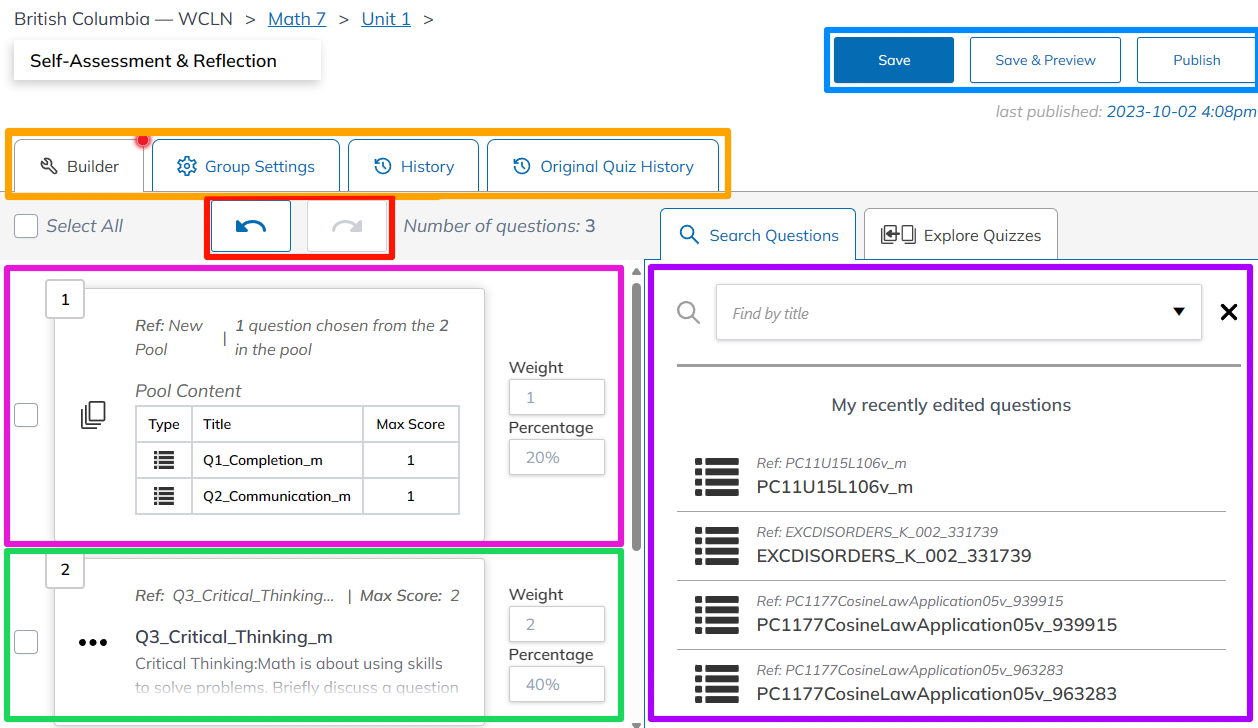 WCLN: SF - Changing Quizzes